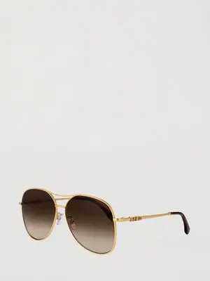 Fendi Graphy Aviator Sunglasses In Metal With Double Bridge - Brown
