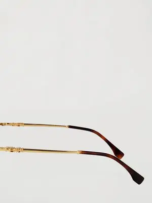 Fendi Graphy Aviator Sunglasses In Metal With Double Bridge
