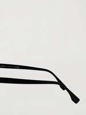Fendi Round Frame Acetate Sunglasses With Ff Monogram Logo