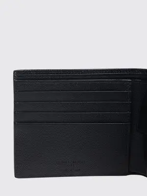 Saint Laurent Horizontal Bi-fold Wallet In Grain De Poudre Leather