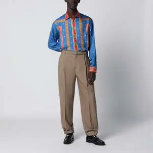 Versace Regular Printed Silk Twill Shirt