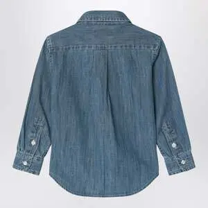 Polo Ralph Lauren Denim Button-down Shirt With Embroidered Logo