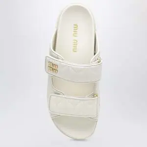Miu Miu Matelassé Nappa Leather Sandals