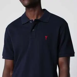 AMI Paris Midnight De Coeur Polo Shirt