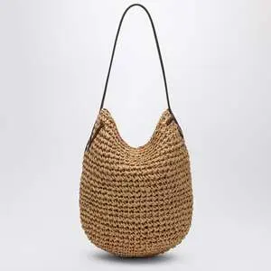 JW Anderson Small Bulb Bag In Natural Raffia - Beige
