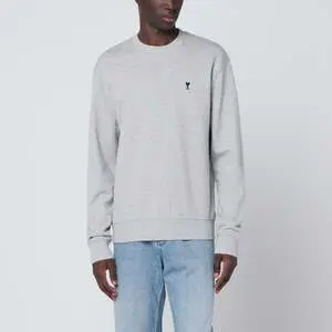 AMI Paris De Caur Crewneck Sweatshirt - Grey