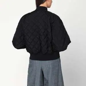 JIL SANDER Quilted Viscose Bomber Jacket
