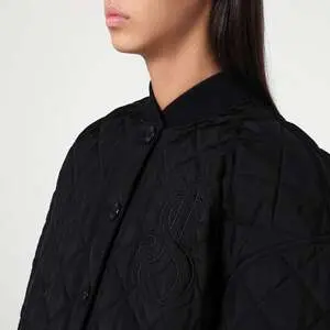 JIL SANDER Quilted Viscose Bomber Jacket