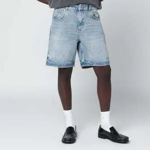 REPRESENT Light Washed-effect Denim Bermuda Shorts