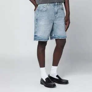 REPRESENT Light Washed-effect Denim Bermuda Shorts