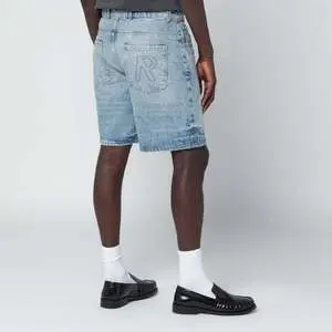 REPRESENT Light Washed-effect Denim Bermuda Shorts