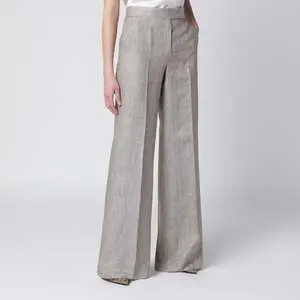 Max Mara Chevron Linen Trousers