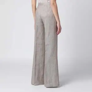 Max Mara Chevron Linen Trousers