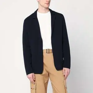 ROBERTO COLLINA Navy Cotton Jacket Cardigan