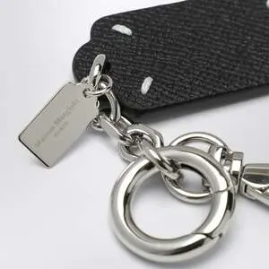 MAISON MARGIELA Double-tag Keychain In Grained Calf Leather