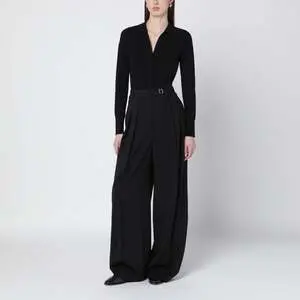 Sportmax Wide-leg Stretch-wool Trousers