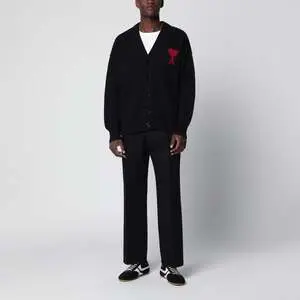 AMI Paris De Coeur Virgin Wool Cardigan