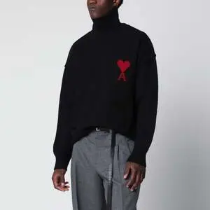 AMI Paris De Coeur Wool Turtleneck Sweater