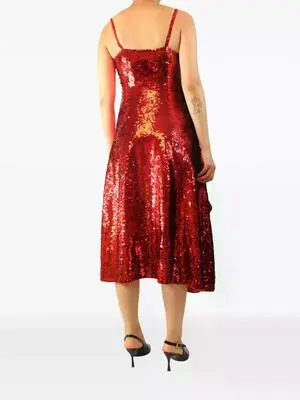 Loewe Sequin-embellished Ruffled Midi Dress