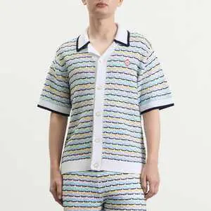 Casablanca Tuck Stitch Short Sleeve Shirt