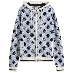 Casablanca Monogram Zip Up Hoodie - Navy