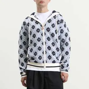 Casablanca Monogram Zip Up Hoodie