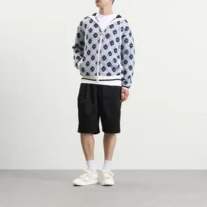 Casablanca Monogram Zip Up Hoodie