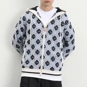 Casablanca Monogram Zip Up Hoodie