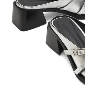 JUSTINE CLENQUET Andie Mules Metallic Leather