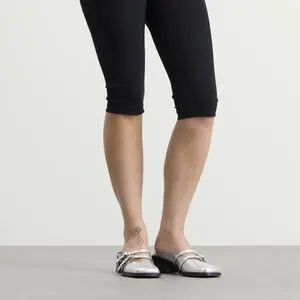 JUSTINE CLENQUET Andie Mules Metallic Leather