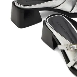 JUSTINE CLENQUET Andie Metallic Leather Mules