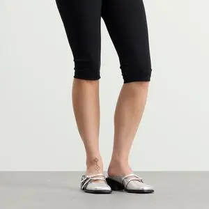 JUSTINE CLENQUET Andie Metallic Leather Mules