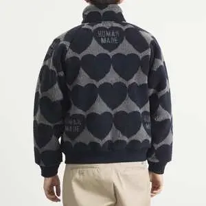 HUMAN MADE Heart Pattern Fleece Zip-up Jacket