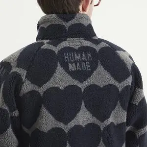 HUMAN MADE Heart Pattern Fleece Zip-up Jacket