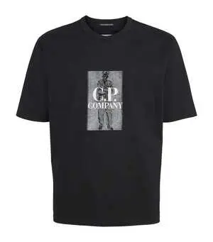 C.P. COMPANY Cotton Embroidered Logo T-shirt