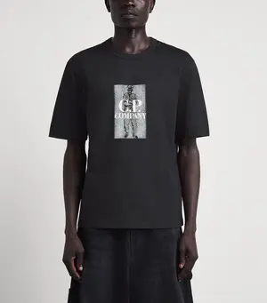 C.P. COMPANY Cotton Embroidered Logo T-shirt