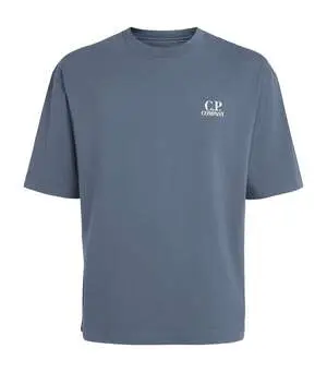 C.P. COMPANY Cotton Logo T-shirt - Blue