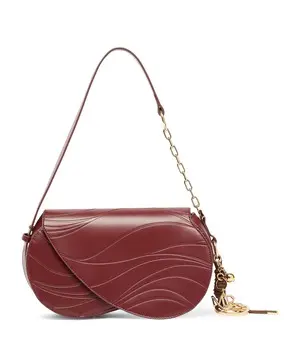 Marina Rinaldi Faux Leather Shoulder Bag - Red