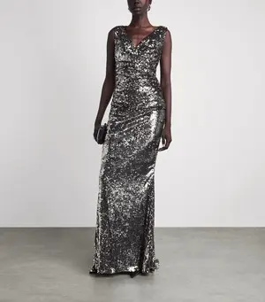 Talbot Runhof Sequinned Column Gown