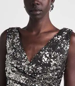 Talbot Runhof Sequinned Column Gown