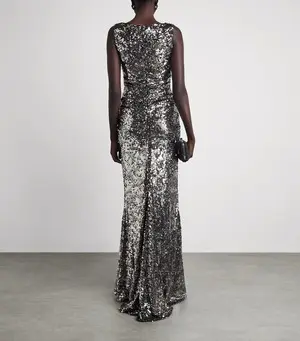 Talbot Runhof Sequinned Column Gown