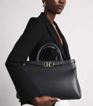Harrods Medium Leather Grace Top-handle Bag