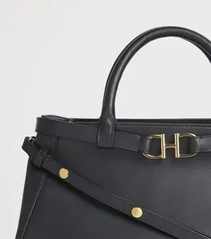 Harrods Medium Leather Grace Top-handle Bag