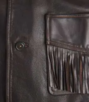 Polo Ralph Lauren Fringed Leather Jacket