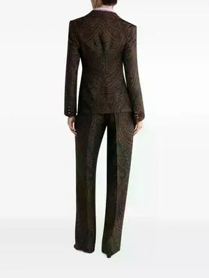 Etro Single-breasted Wool-blend Jacquard Jacket With Paisley Motif