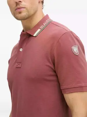 BLAUER. Ransom Logo-patch Piqué Polo Shirt