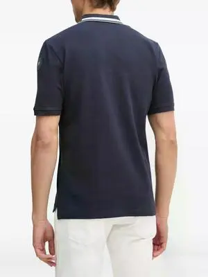 BLAUER. Logo-patch Short-sleeve Polo Shirt