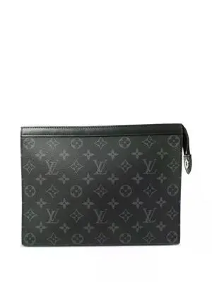 LOUIS VUITTON Pochette Voyage Monogram Eclipse Clutch Bag