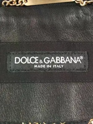 Dolce & Gabbana 2010s Leather Bomber Jacket - Black