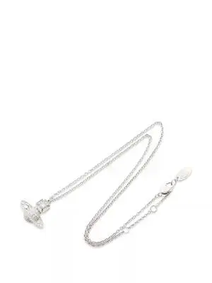 VIVIENNE WESTWOOD Carmela Orb Pendant Necklace With Rhinestone Embellishment - Silver